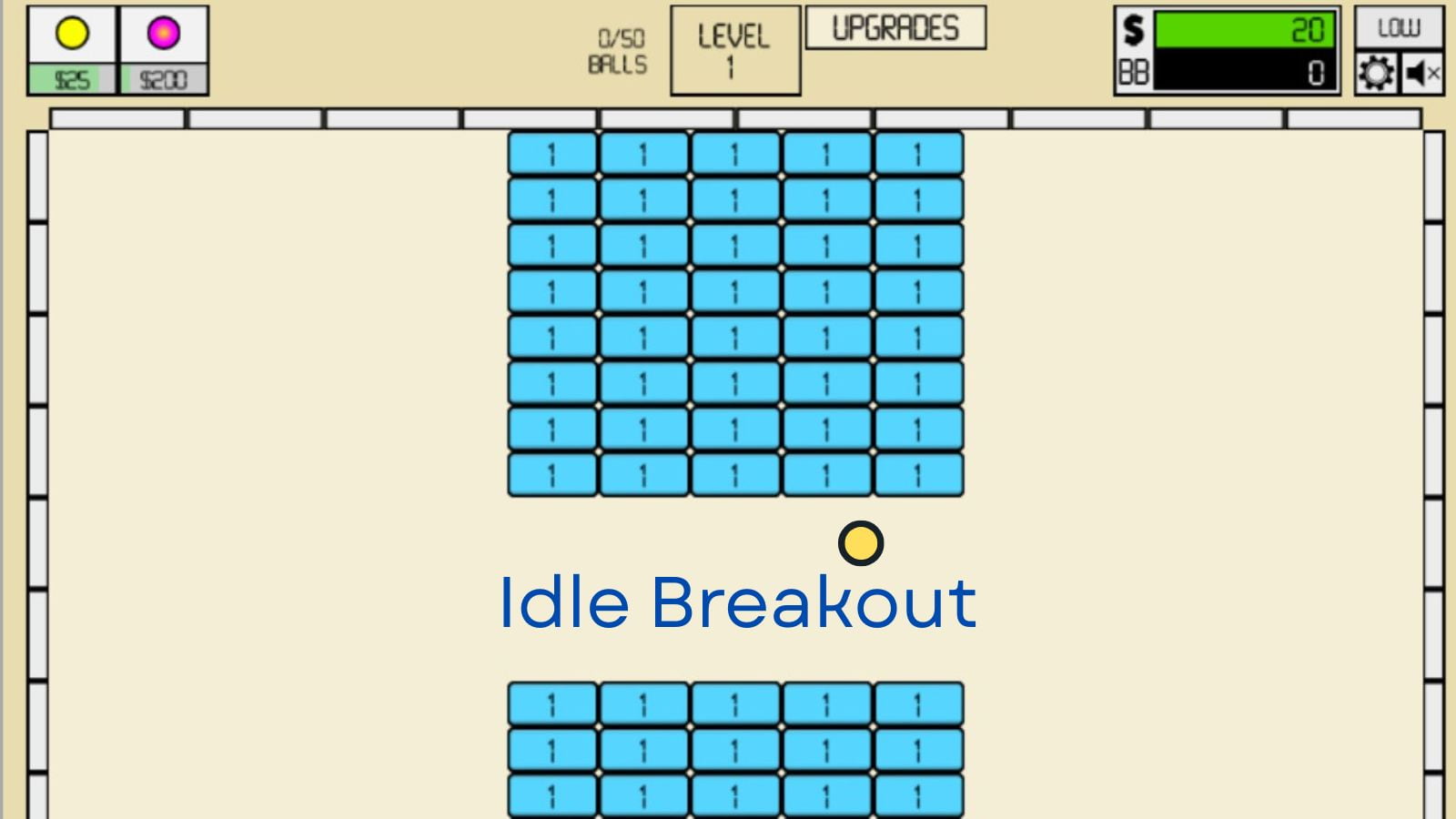 Idle Breakout - A Fun Twist On Classic Brick Breaking!